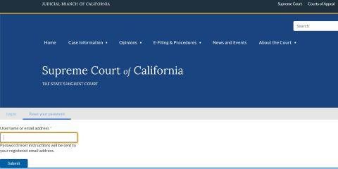Reset your Password | Supreme Court of California